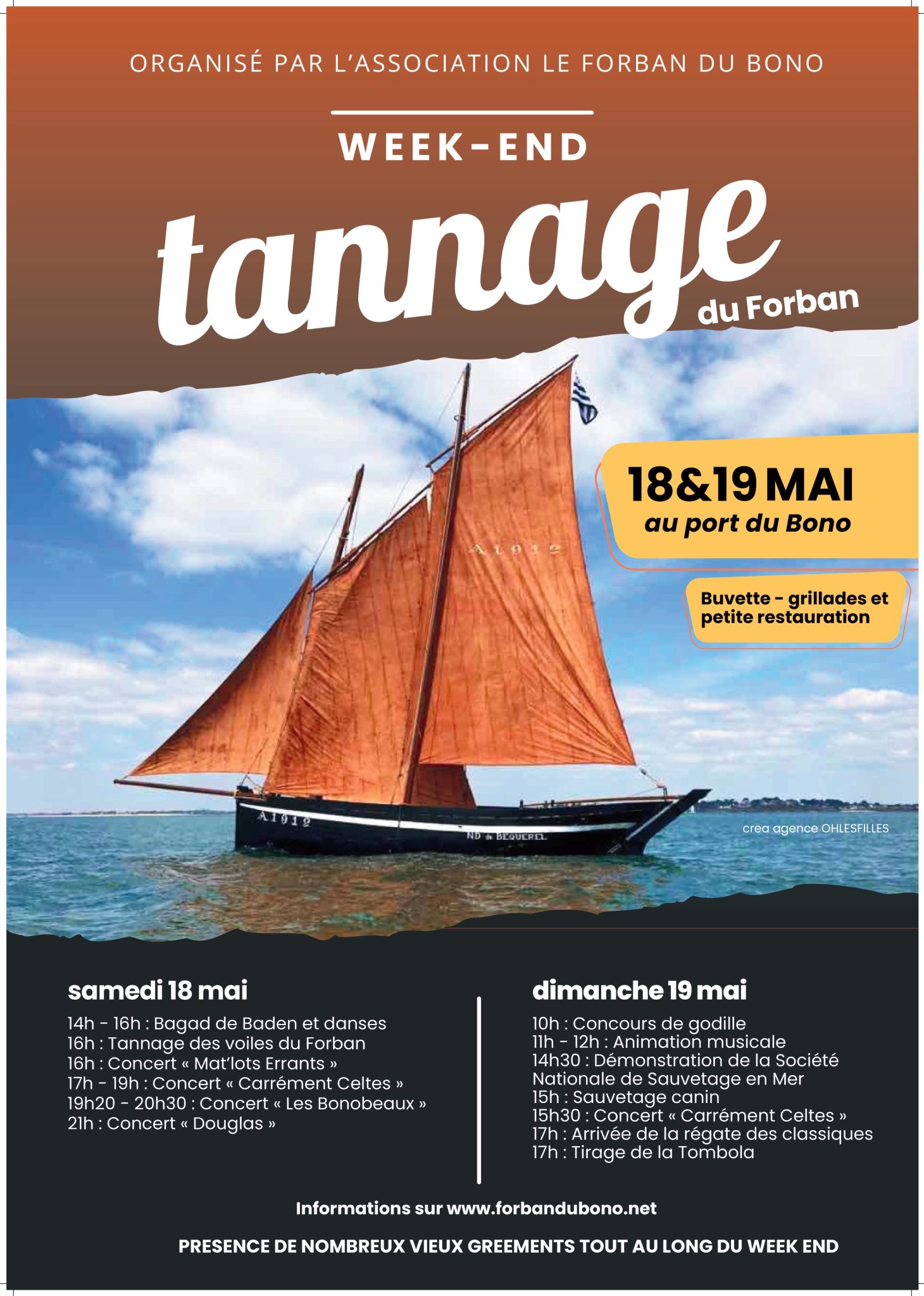 Tannage des voiles du Forban - 2024 - Forban du Bono